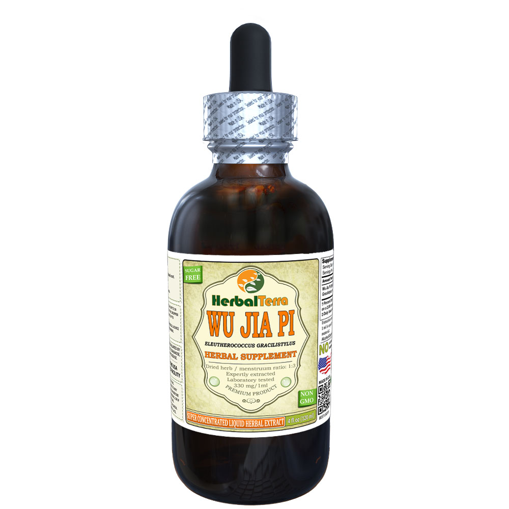 Wu Jia Pi (Eleutherococcus Gracilistylus) Tincture, Dried Roots Liquid ...