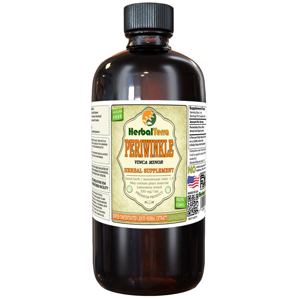 Periwinkle (Vinca Minor) Tincture, Organic Dried Leaves Liquid Extract ...