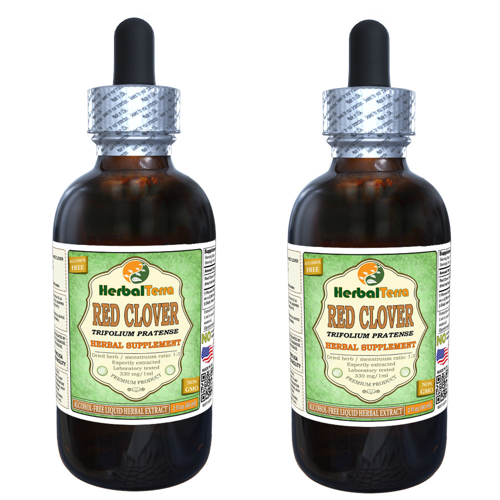 Red Clover (Trifolium Pratense) Tincture, Organic Dried Leaves Liquid ...